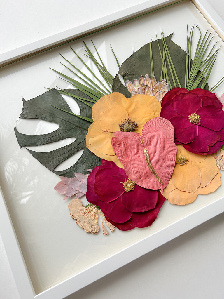 how to color pressed flowers